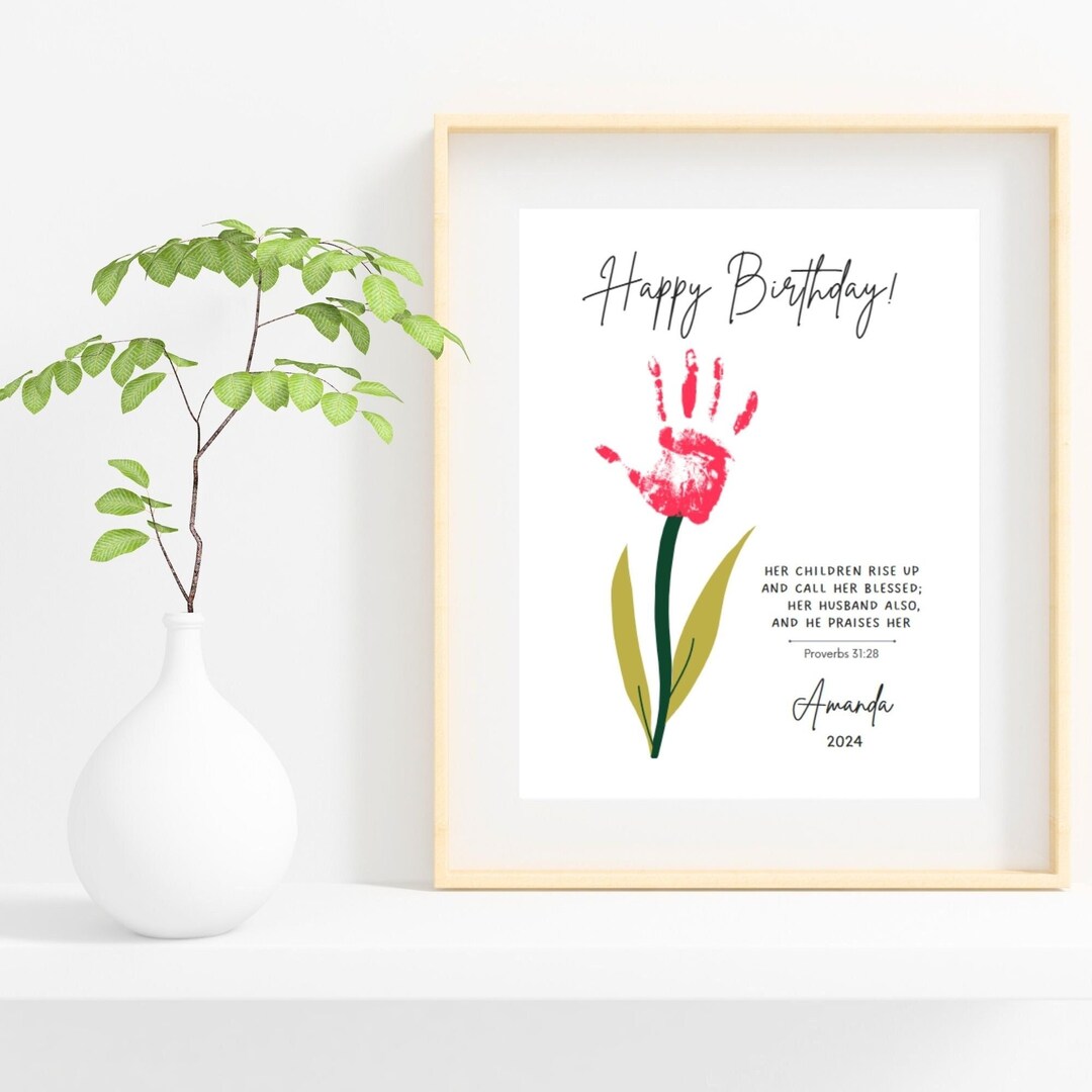 Editable Scripture Happy Birthday Handprint Craft, Personalized ...
