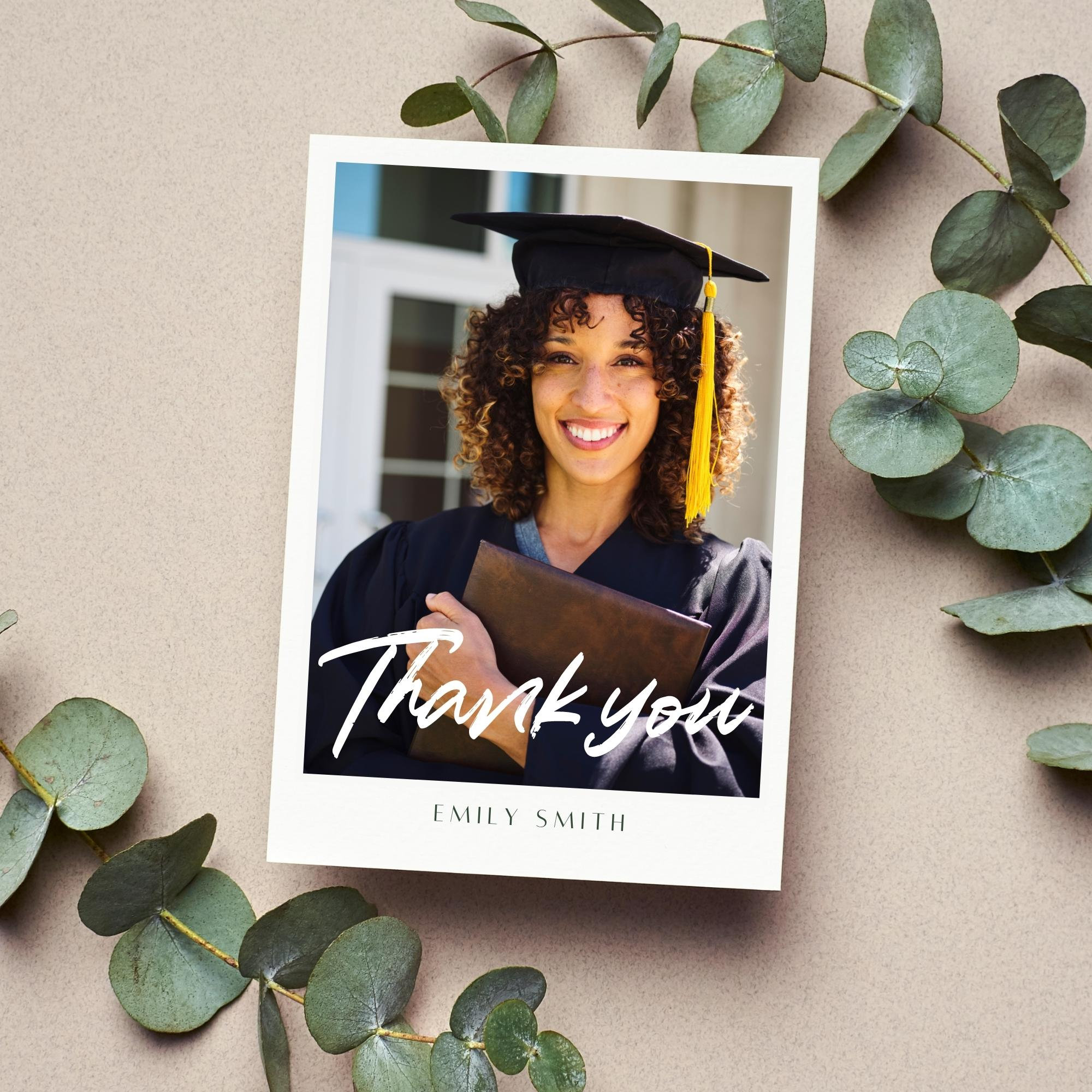 Personalized Graduation Thank You Card Template With Photo (canva ...