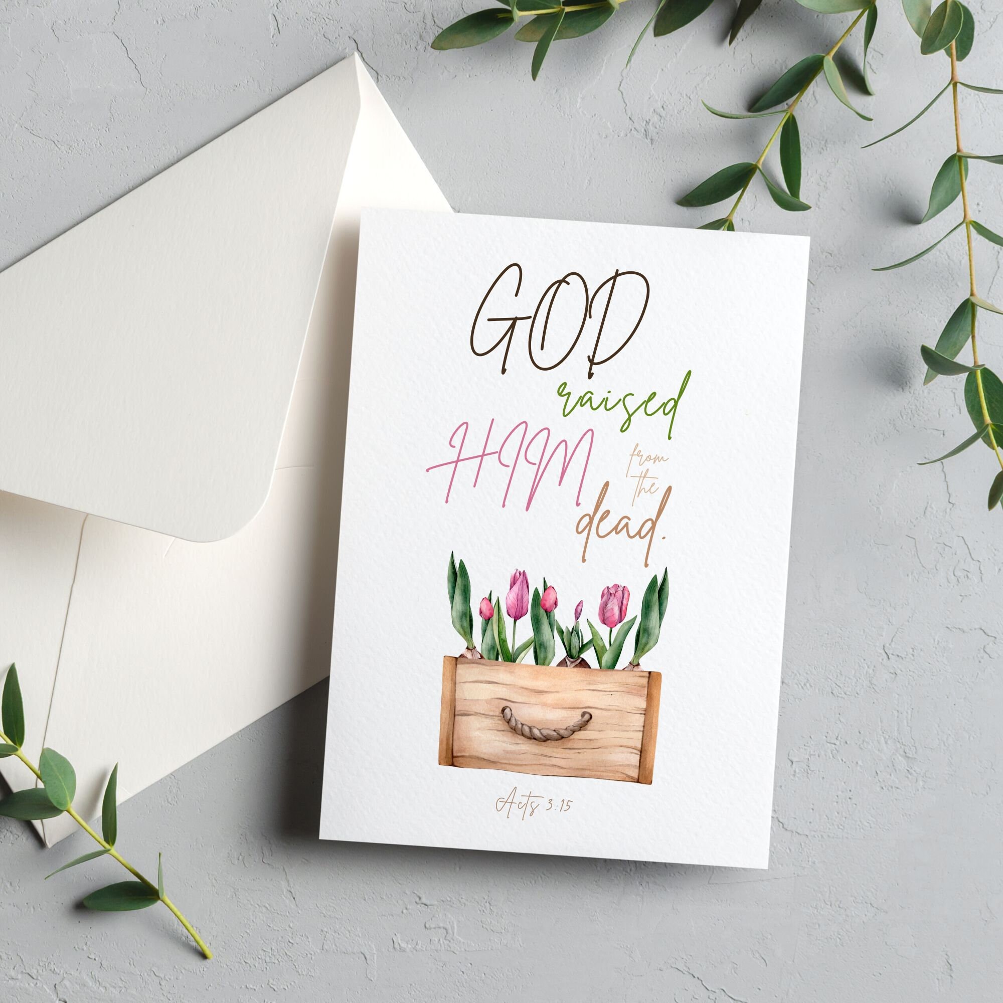 Set of 4 Scripture Easter Cards, Printable Cards, Christian Easter ...