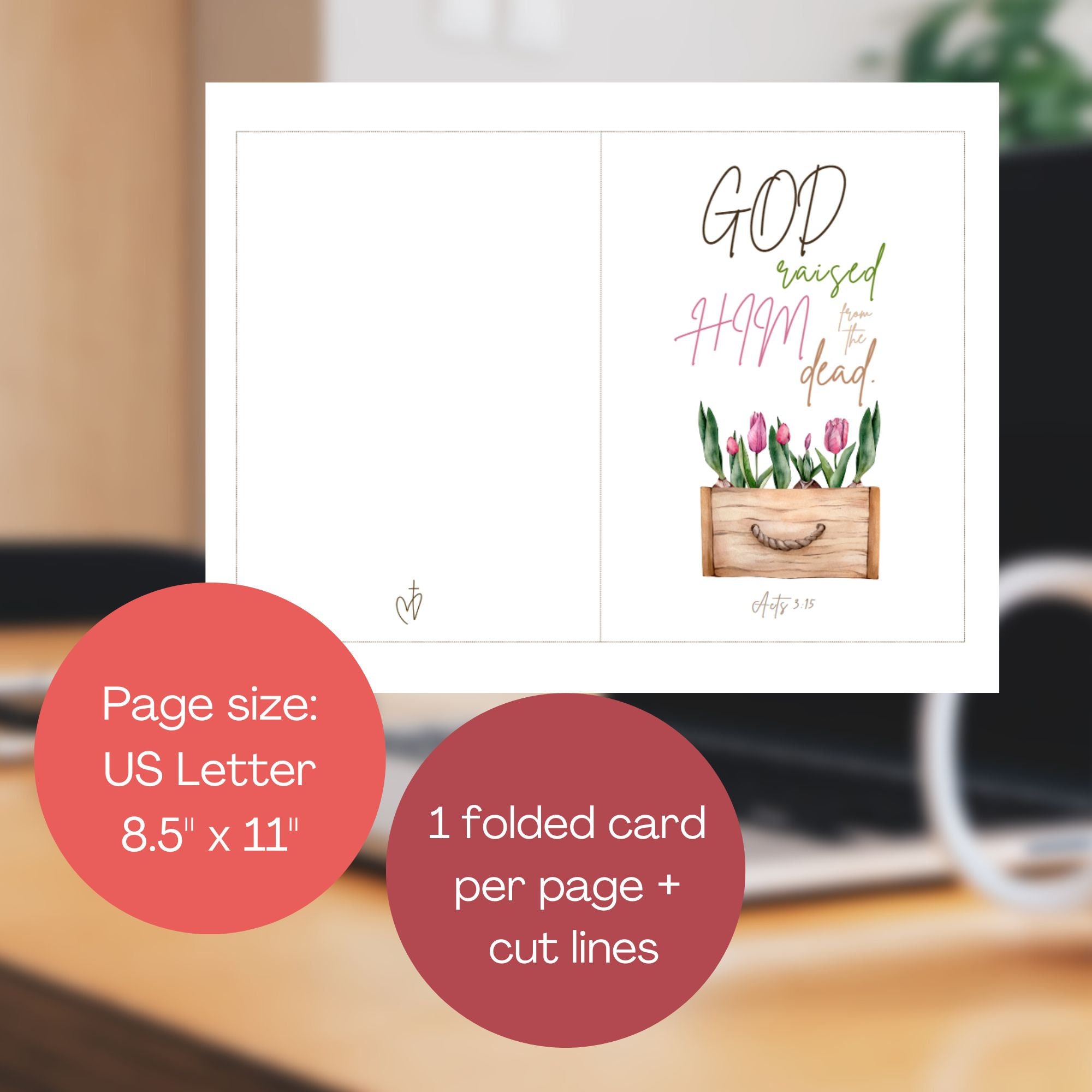 Set of 4 Scripture Easter Cards, Printable Cards, Christian Easter ...