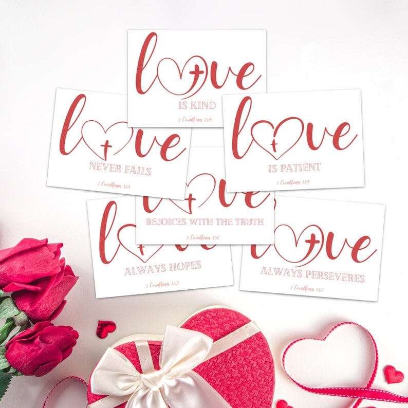 Scripture Valentine Cards, Printable Valentine Cards, Christian ...