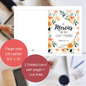 Printable Scripture Greeting Cards, Set of 5 Greeting Cards, Christian ...