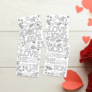 Scripture Valentine Coloring Cards: Christian Bible Verse (digital ...