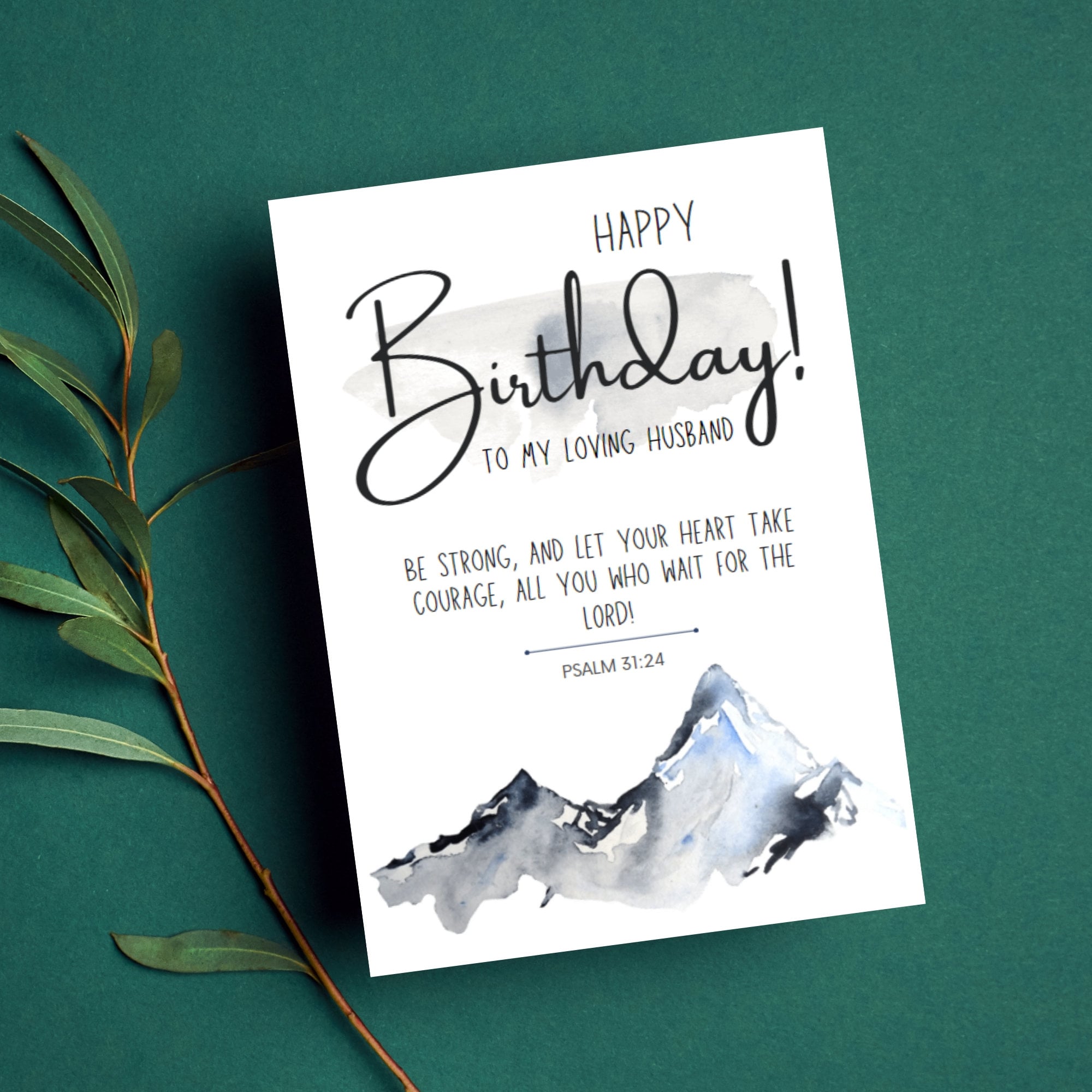 Printable Birthday Card for Husband, Scripture Birthday Card for Him ...