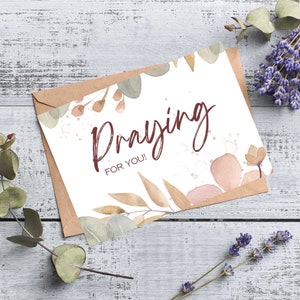 Printable Prayer Cards, Set of 4 Praying for You Cards, Christian Bible ...