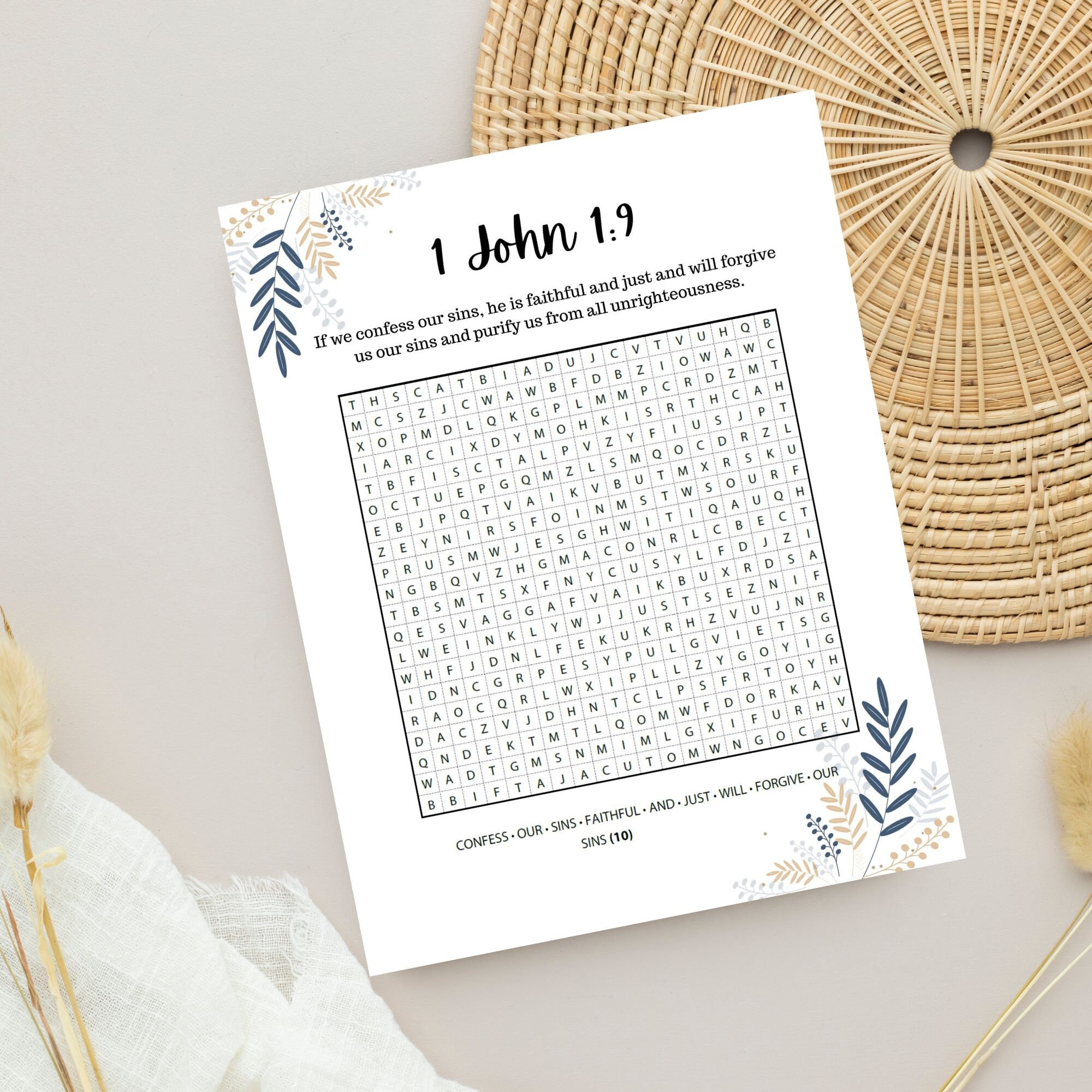Christian Word Search Puzzle, Bible Verse Word Search 15 Printables ...
