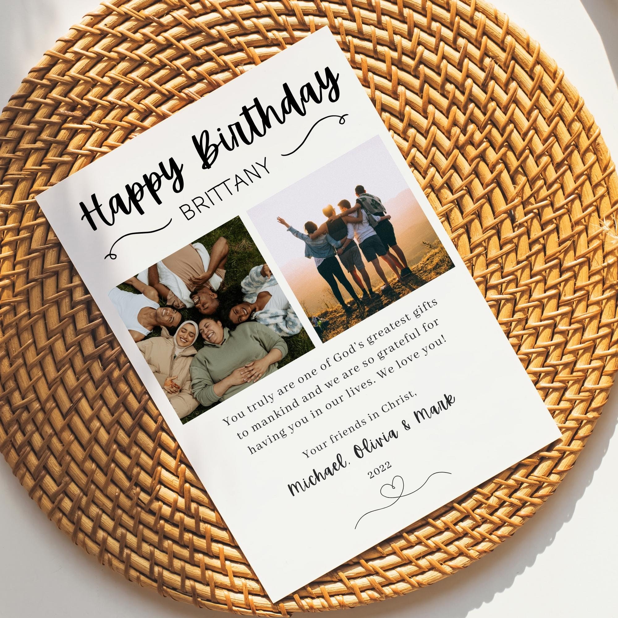 Christian Birthday Card Template, Editable Birthday Card for Her ...