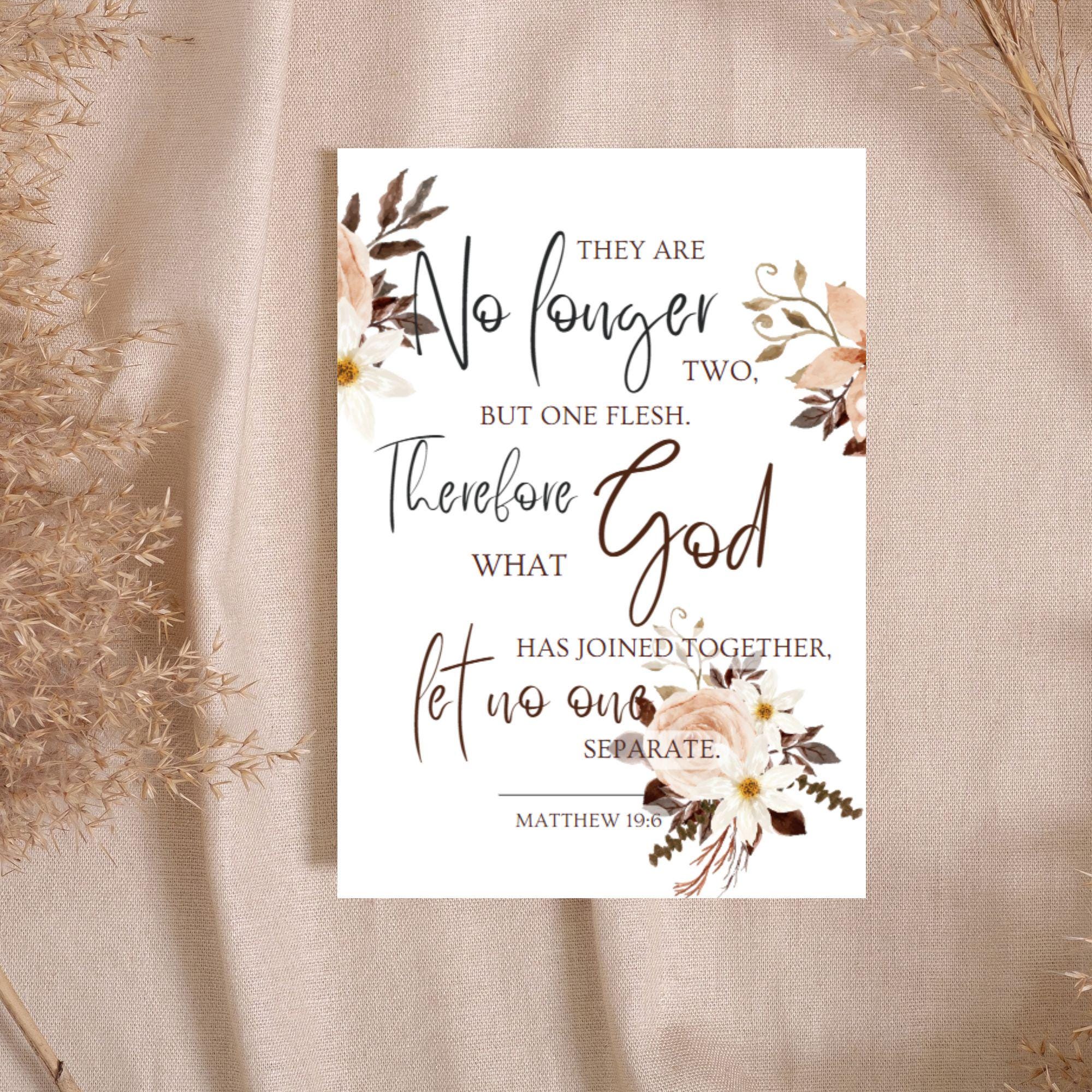 Christian Wedding Card: Bible Verse Congratulations (PDF Download) - Etsy