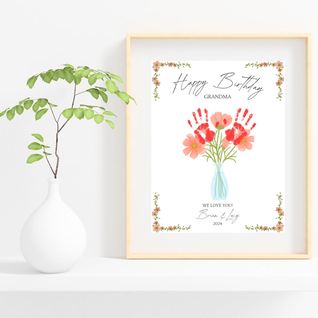 Editable Happy Birthday Handprint Craft From Kids, Personalized ...