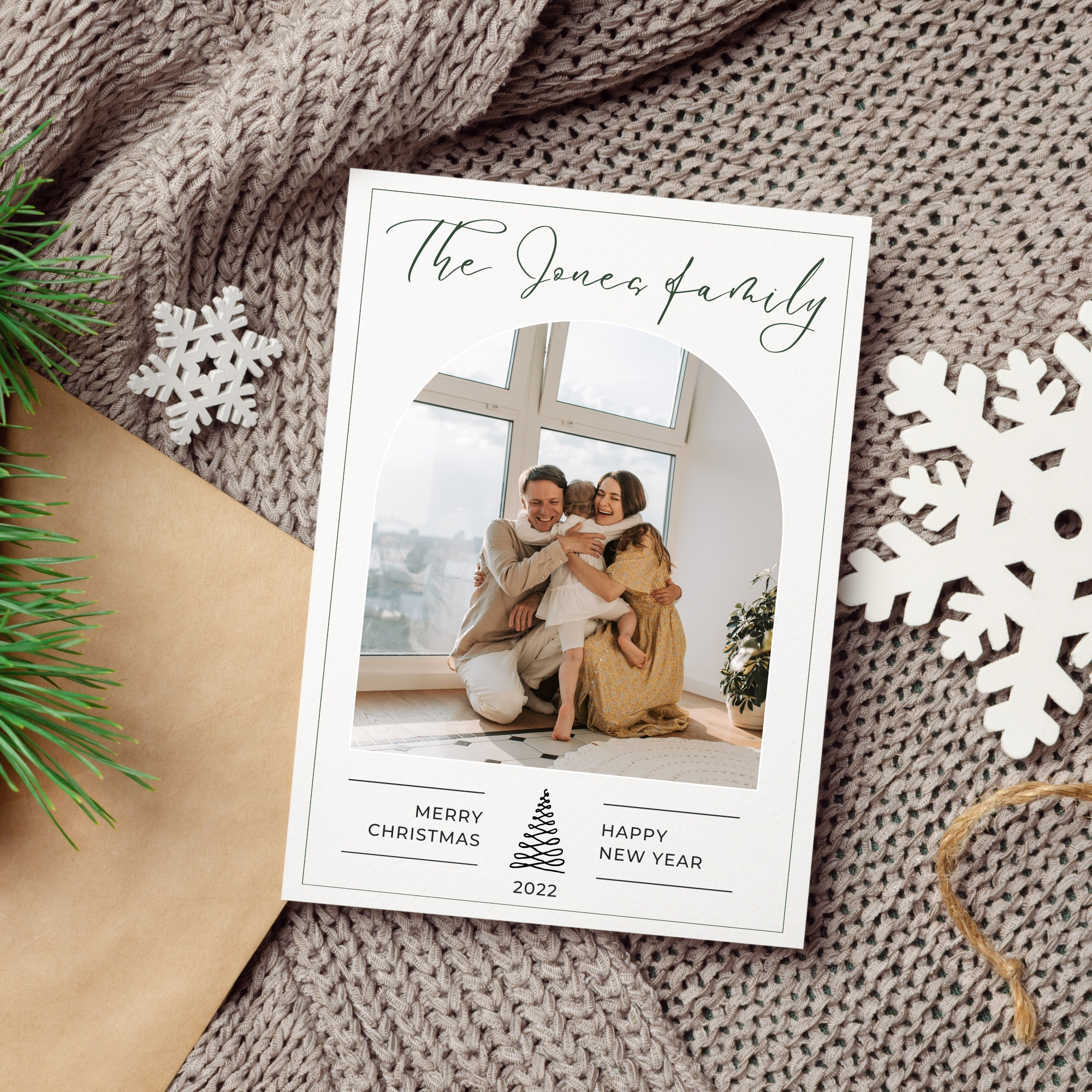 Editable Christian Christmas Card Template With Photo, Religious ...