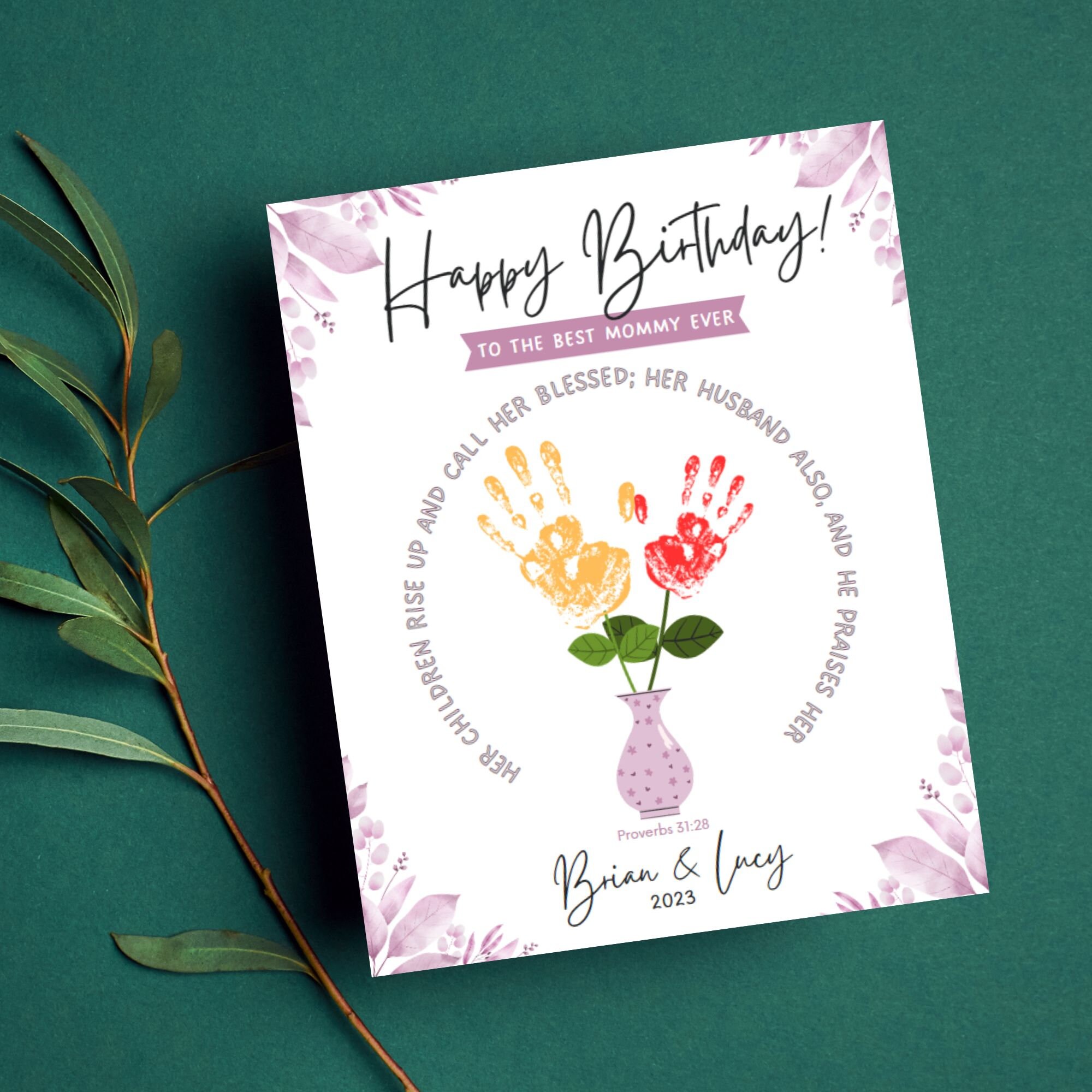 Editable Scripture Happy Birthday Handprint Craft - Etsy