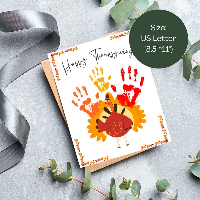 Thanksgiving Handprint Craft: DIY Turkey Gift (instant PDF Download) - Etsy