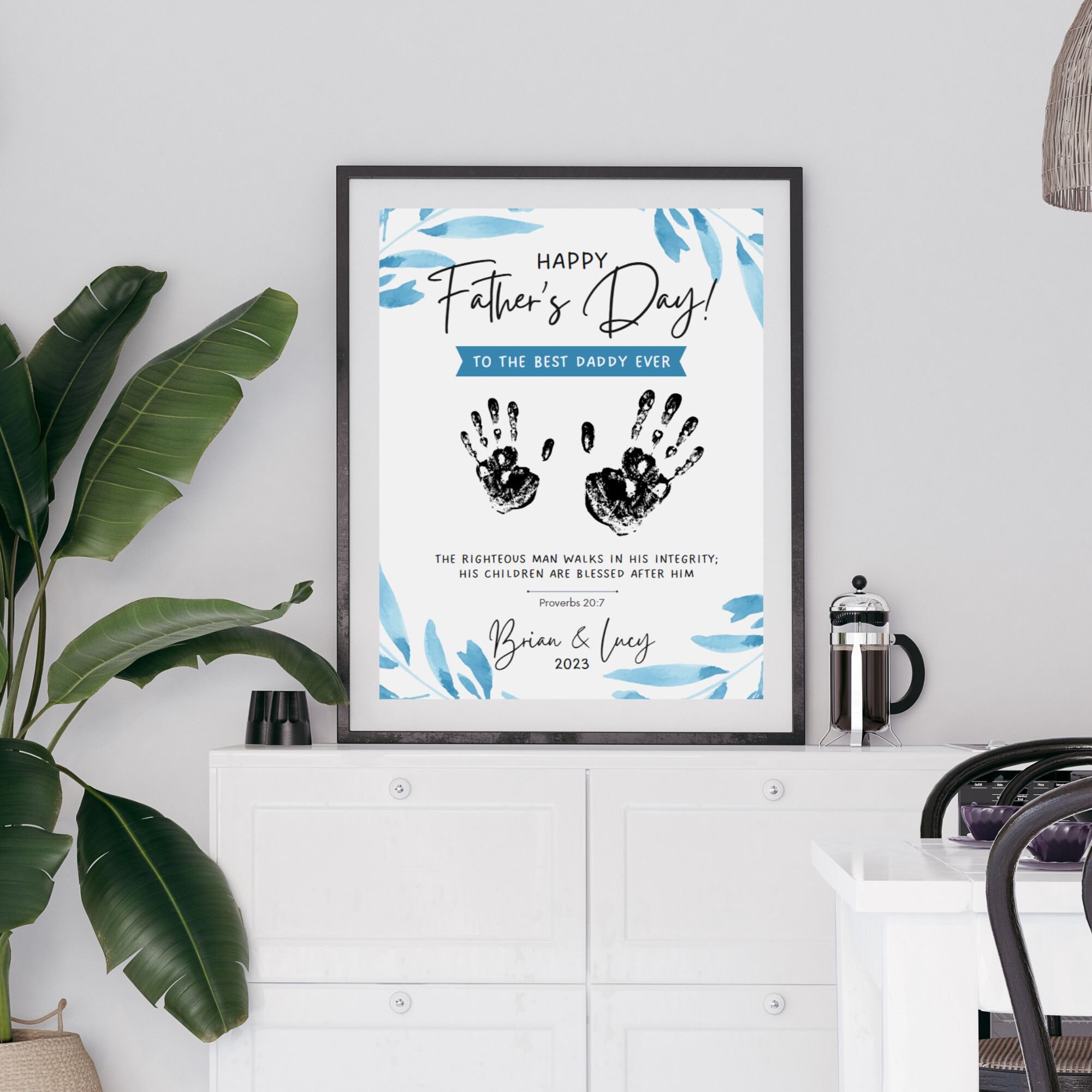 Editable Scripture Father's Day Handprint Craft - Etsy