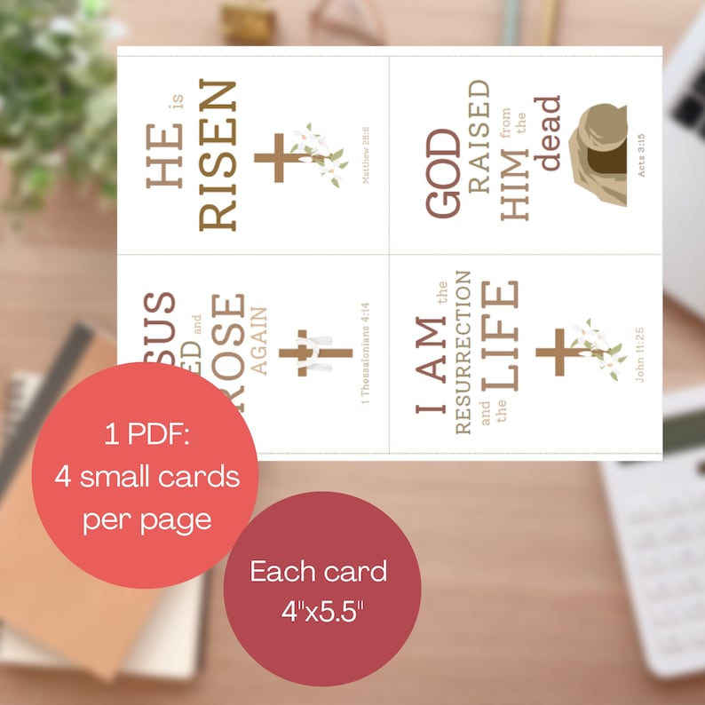 Scripture Easter Cards: Christian Bible Verse Set (digital Download) - Etsy