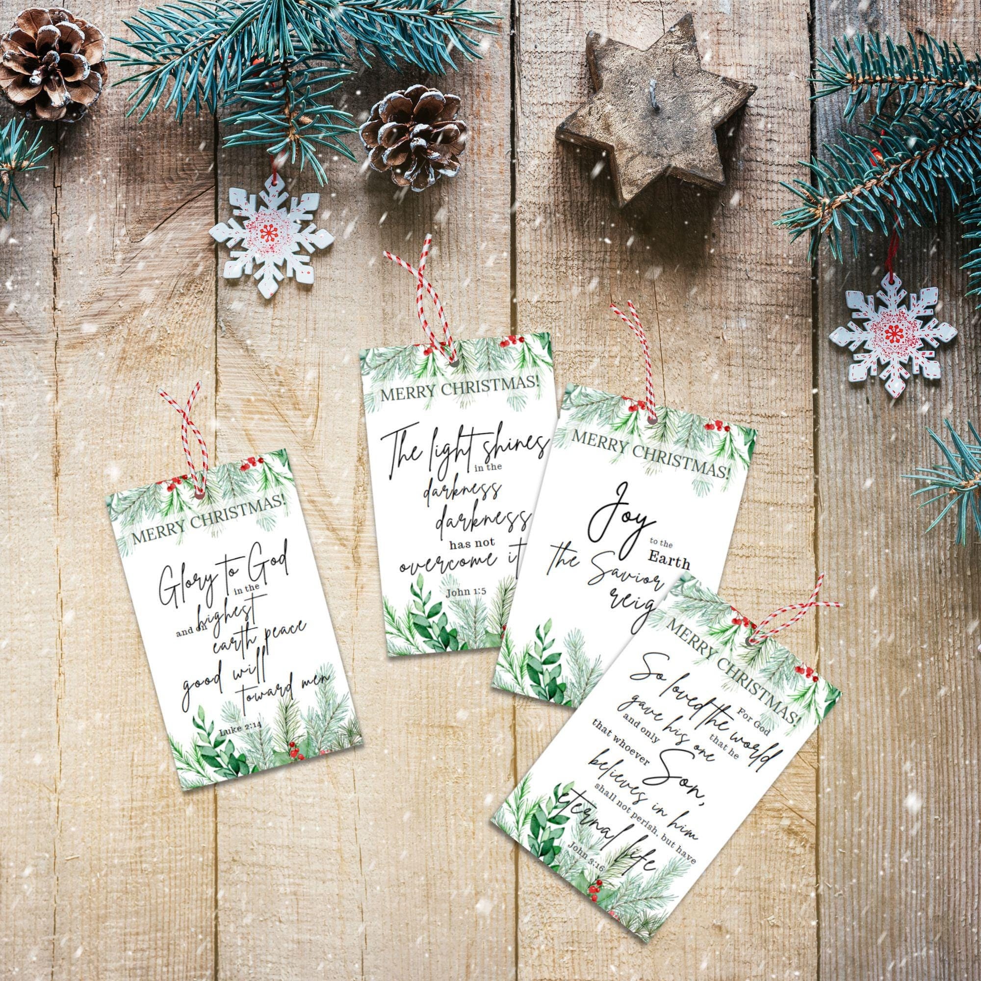 Scripture Christmas Gift Tags, Printable Bible Verse Gift Tags ...
