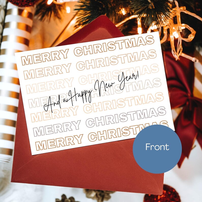 Holiday Business Thank You Card, Christmas Business Card Template ...