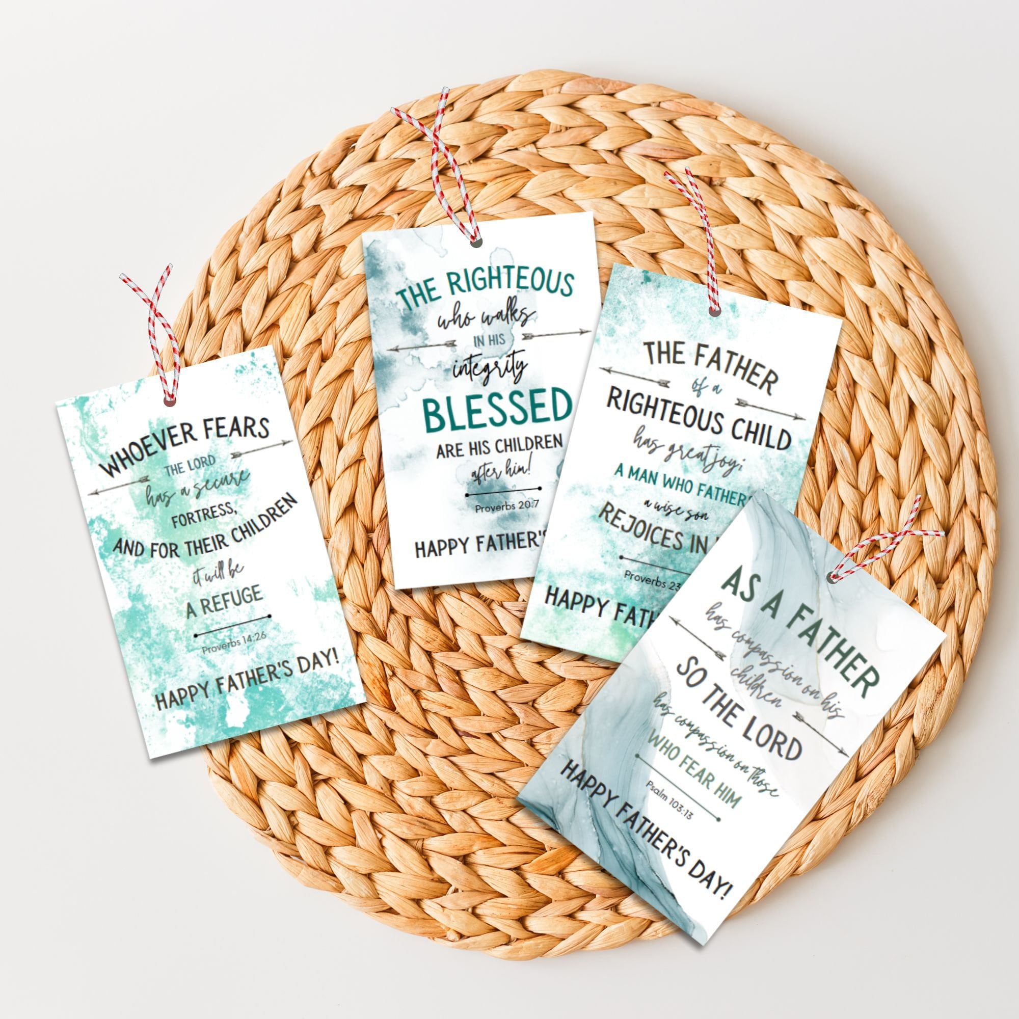 Scripture Father's Day Gift Tags, Printable Father's Day Gift Tags ...