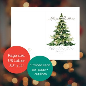 Printable Christian Christmas Card: Bible Verse, Handmade Design (PDF ...
