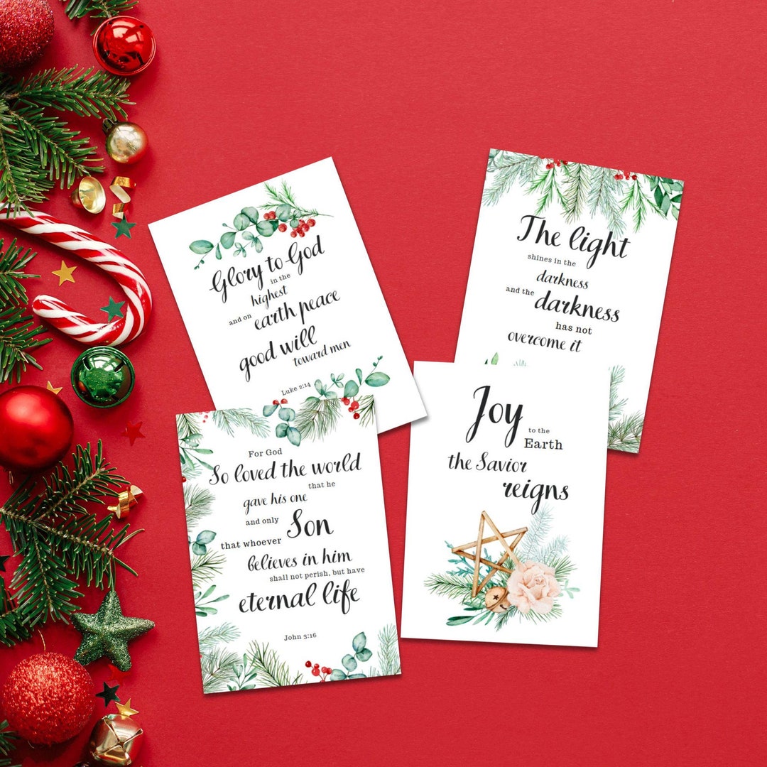 Printable Scripture Christmas Cards: Handmade Christmas Card Bible ...
