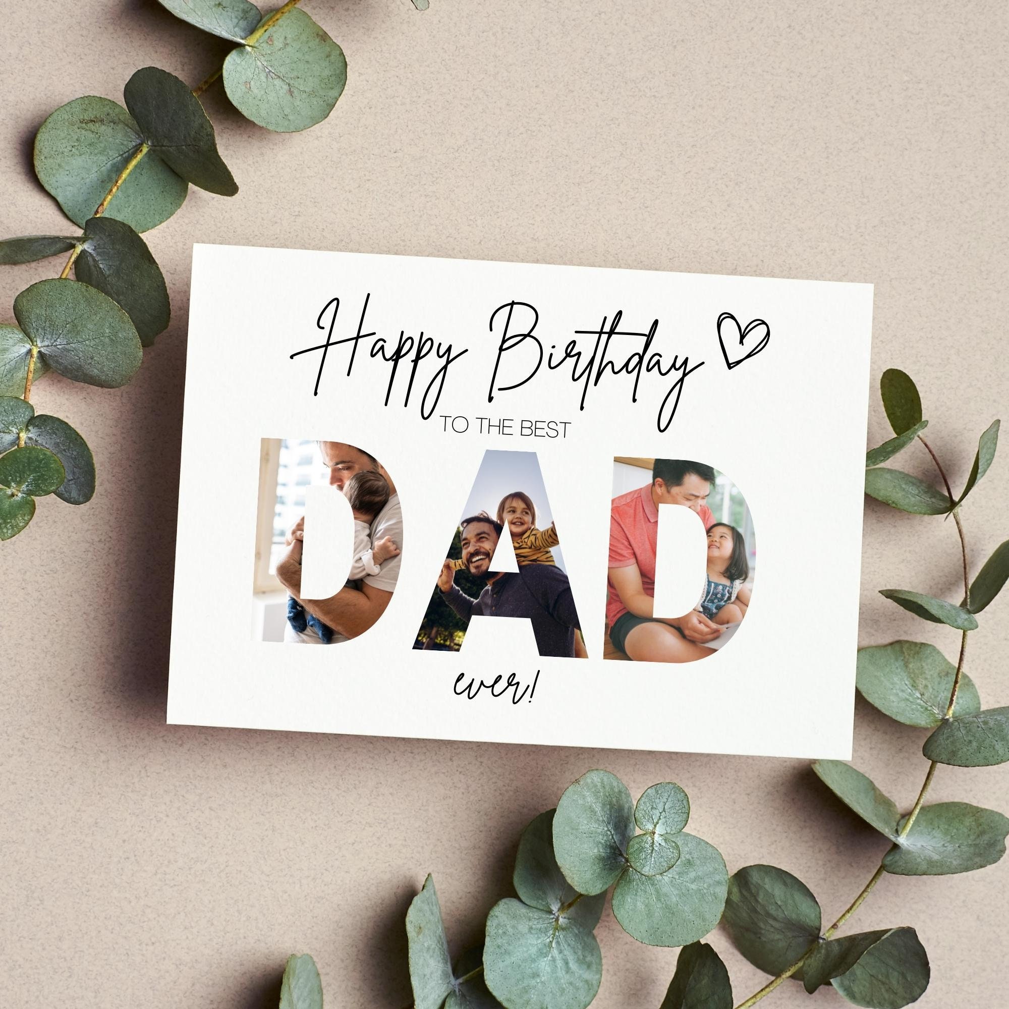 Dad Birthday Card With Photo, Funny Fathers Day Card, Dad Greeting Card ...