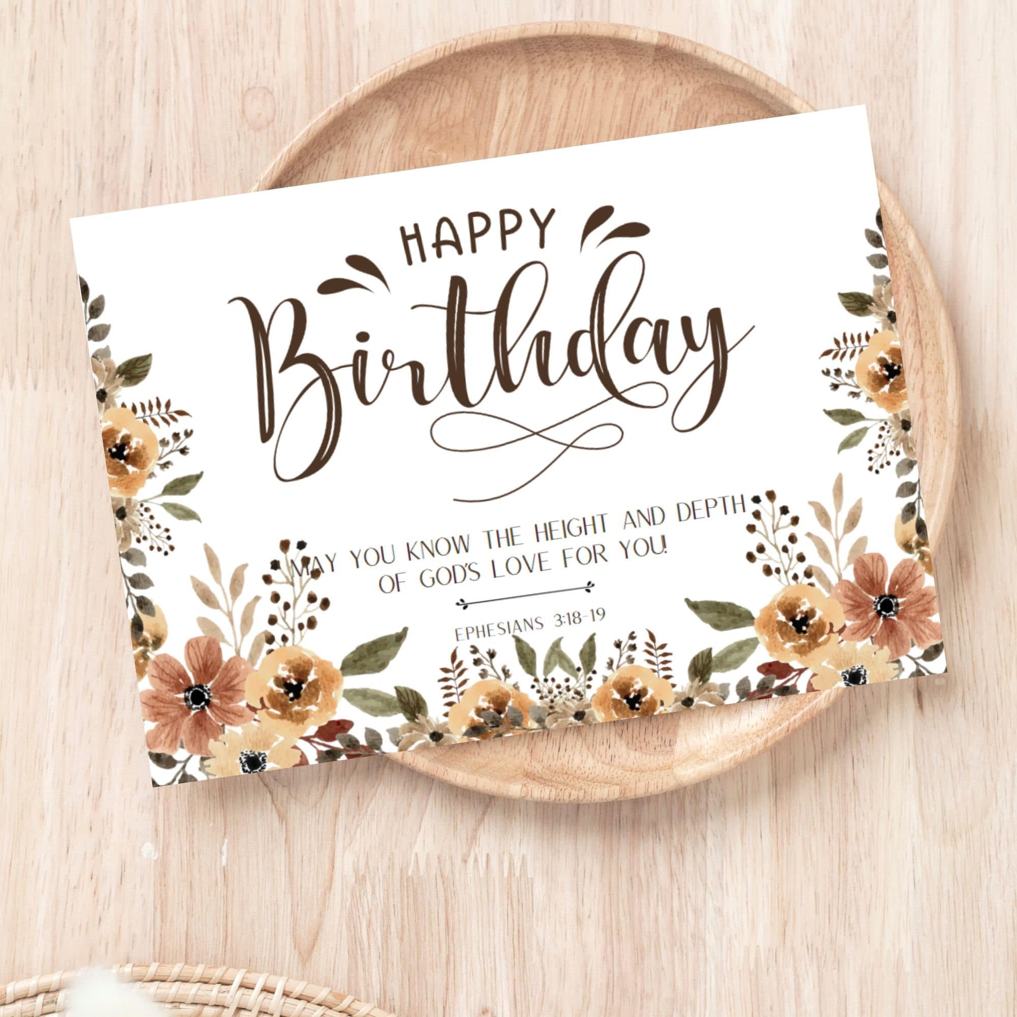 Printable Scripture Birthday Cards: Christian Greeting Card Set ...