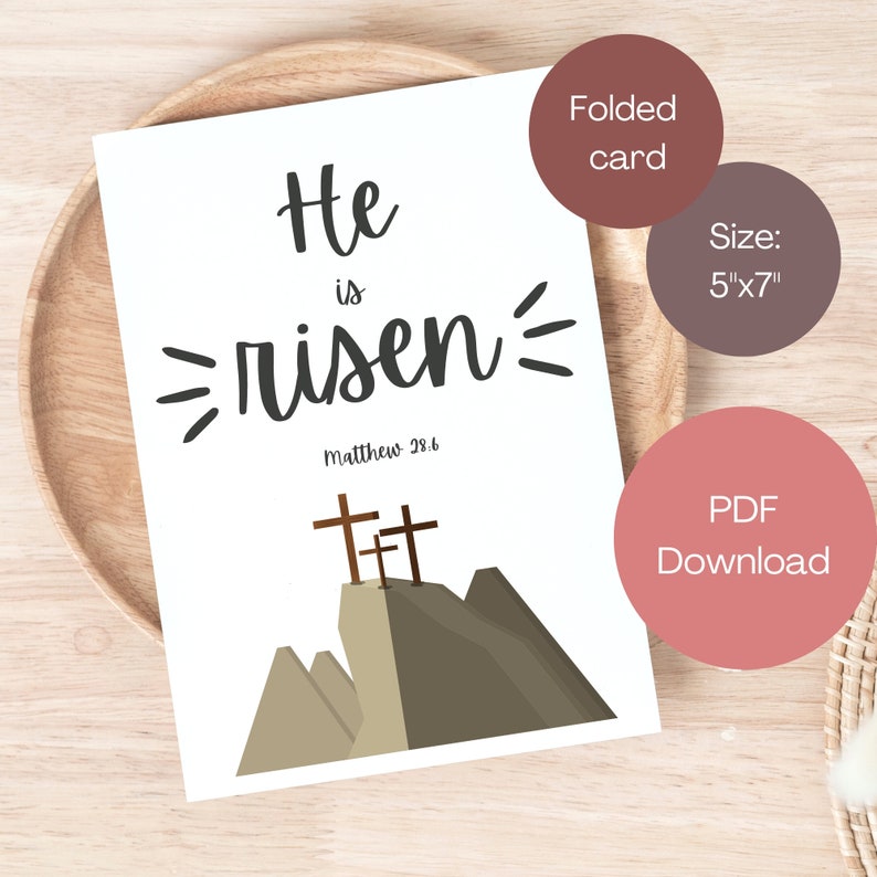Scripture Easter Cards, Printable Easter Cards, Christian Easter Greeting Cards, Bible Verse ...