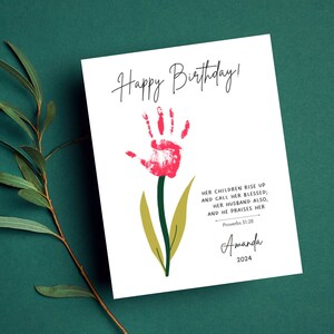 Editable Scripture Happy Birthday Handprint Craft, Personalized ...