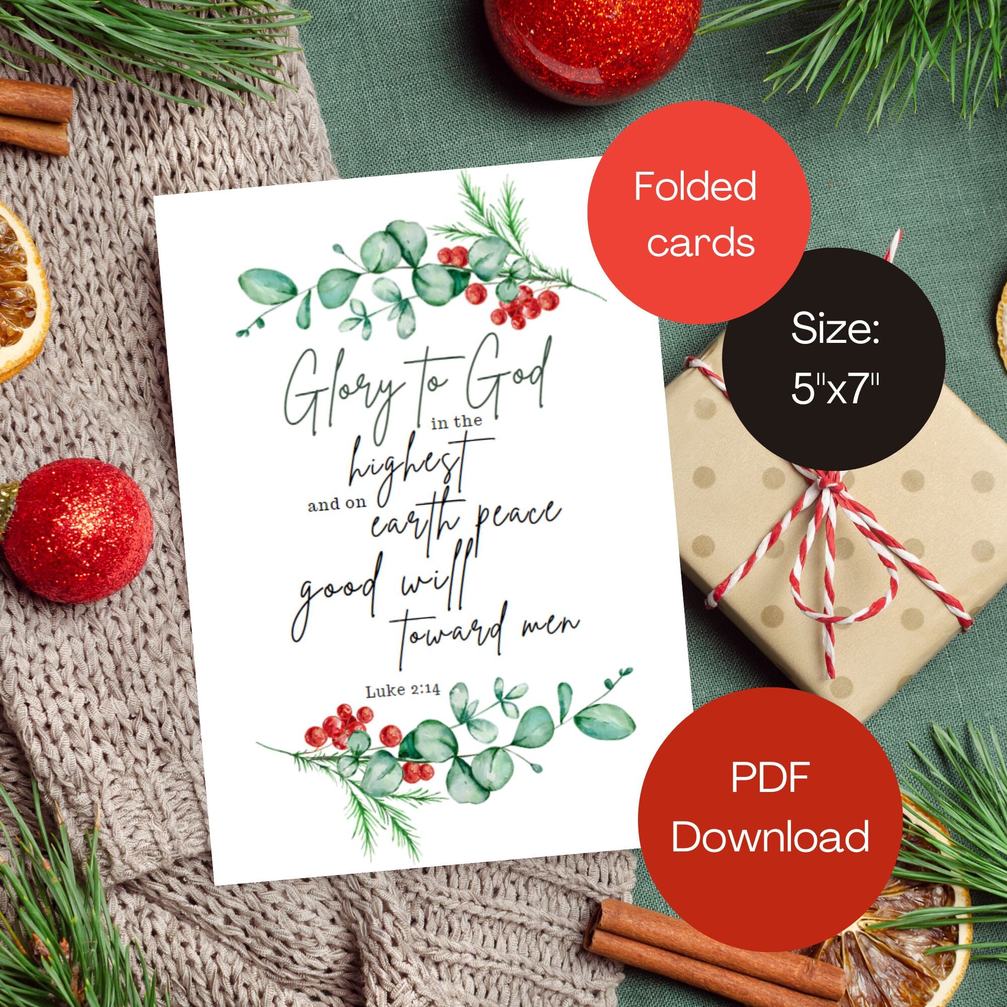 Printable Scripture Christmas Cards: Handmade Christmas Card Bible ...