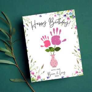 Editable Happy Birthday Handprint Craft From Kids, Personalized ...