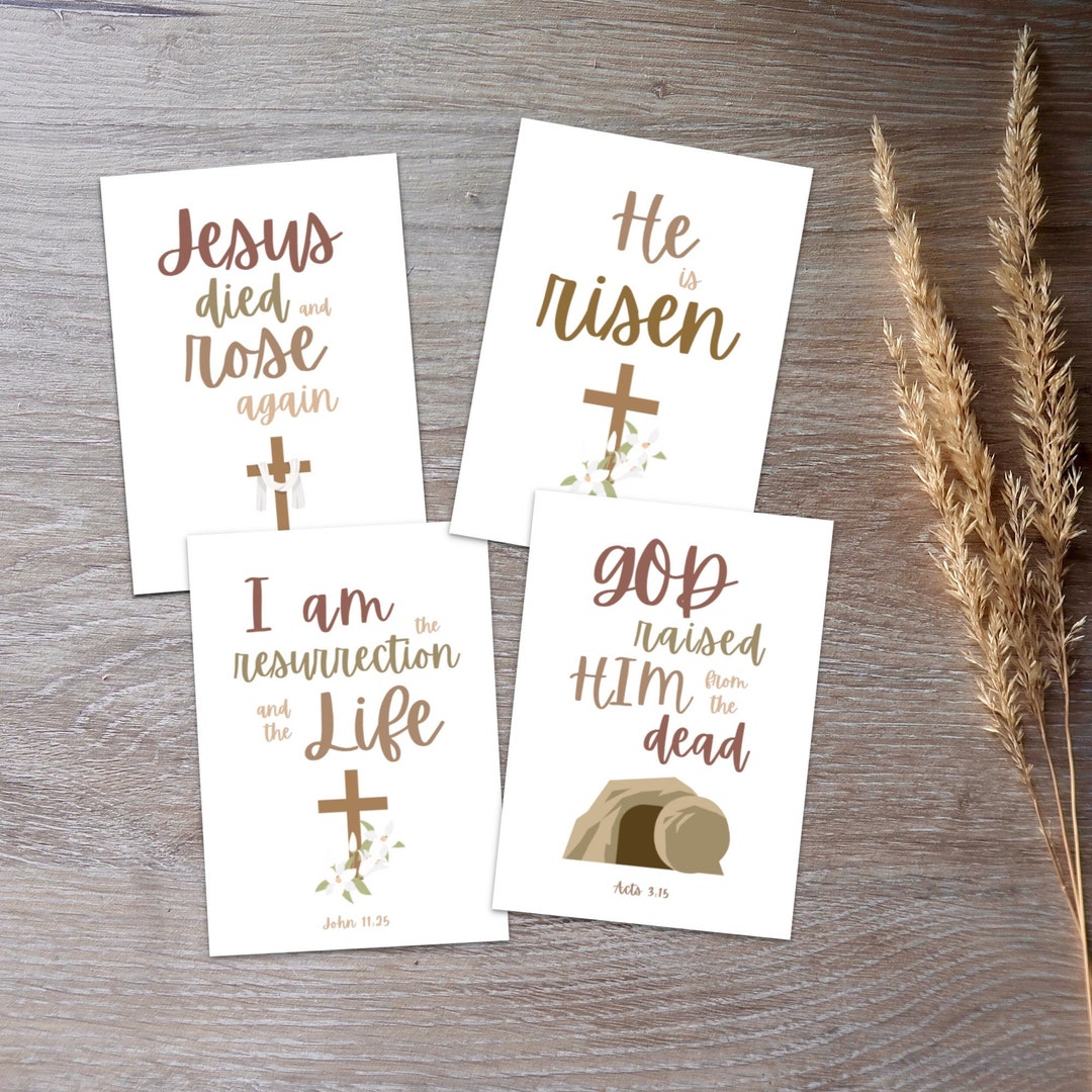 Scripture Easter Cards, Printable Easter Cards, Christian Easter ...