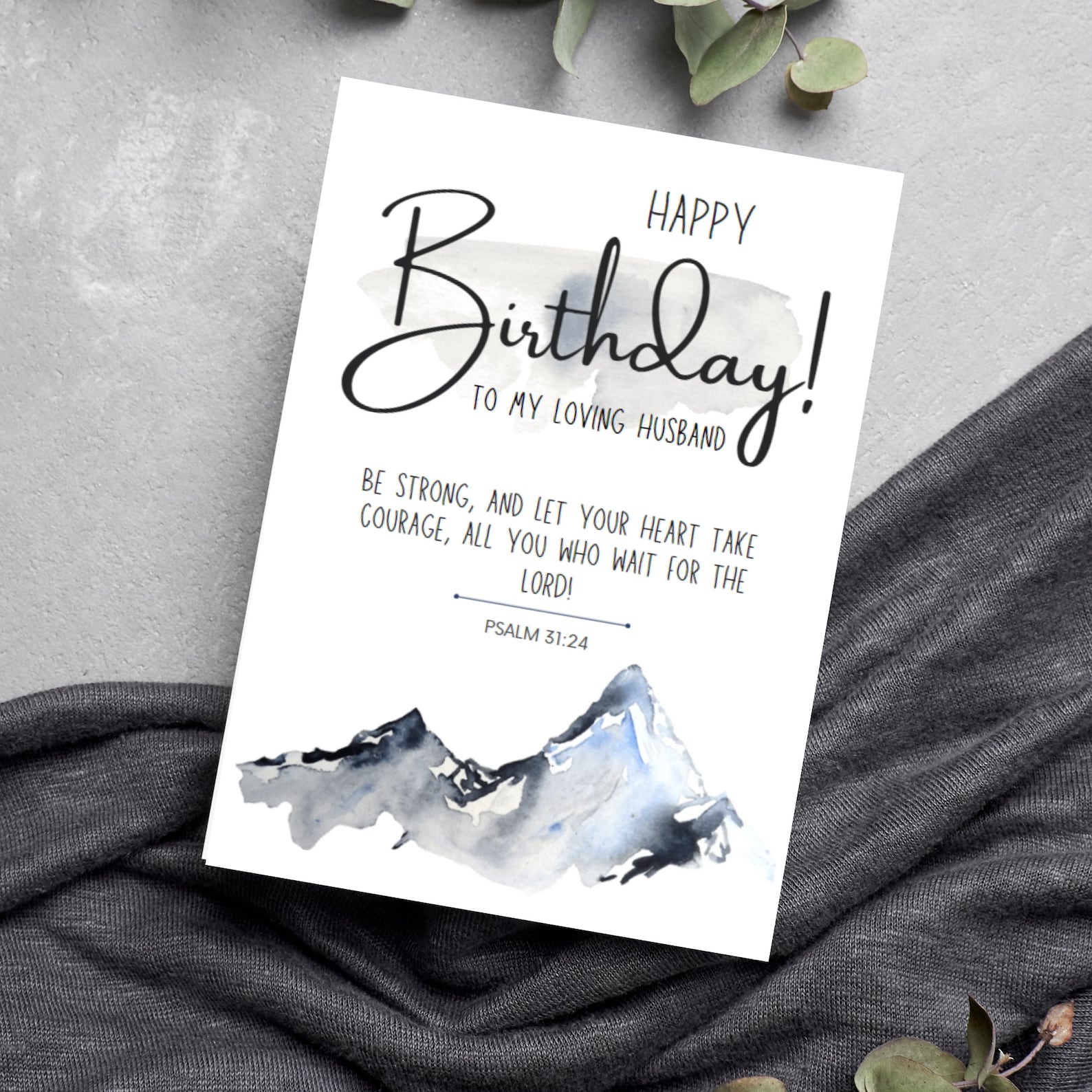Printable Birthday Card for Husband, Scripture Birthday Card for Him ...