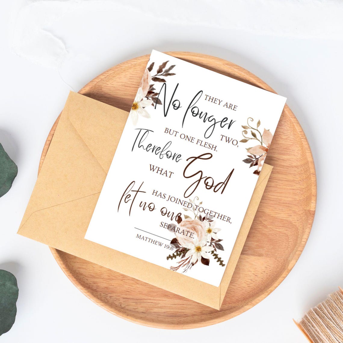 Christian Wedding Card: Bible Verse Congratulations (PDF Download) - Etsy