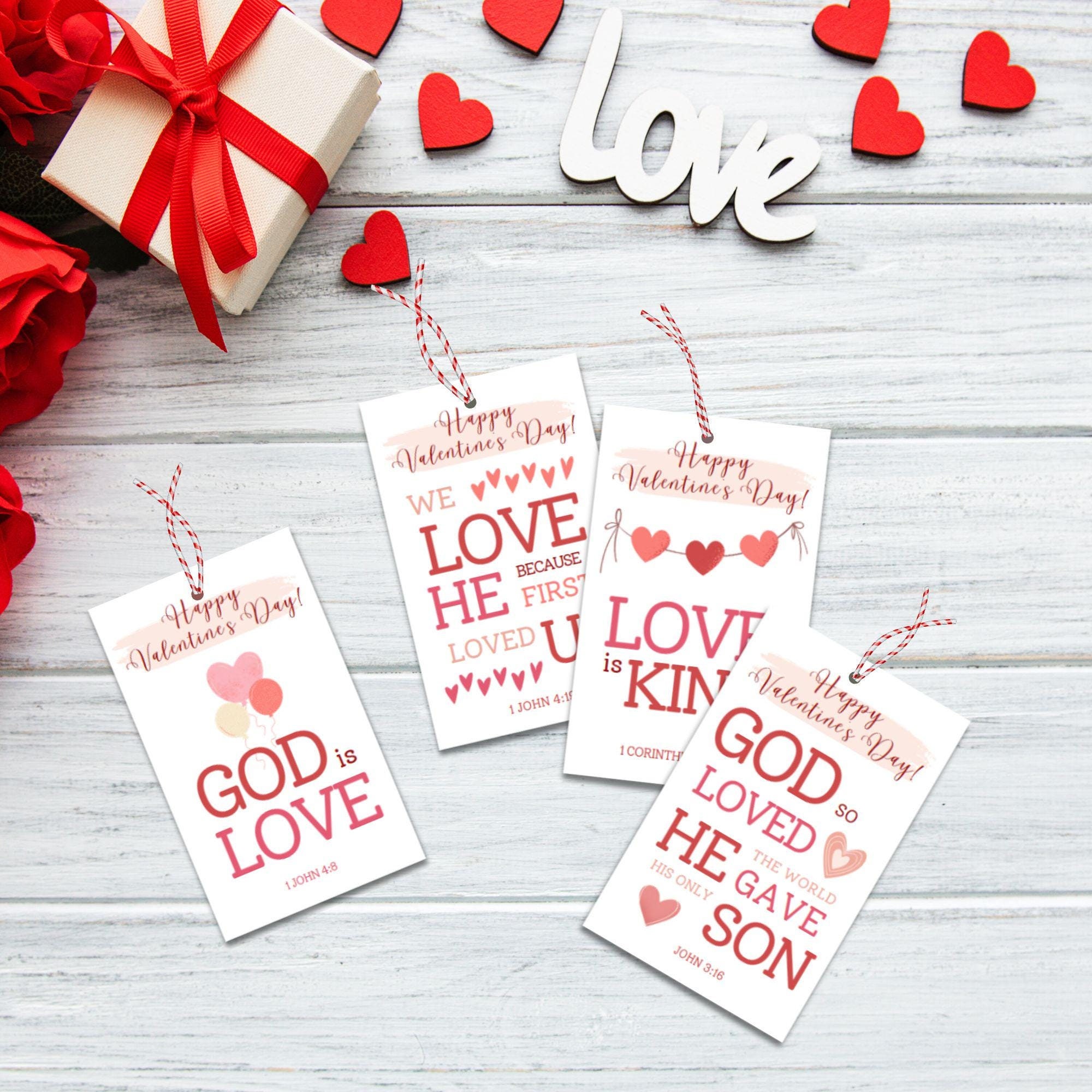 Bible Verse Valentine's Day Gift Tags, Printable Scripture Gift Tags ...