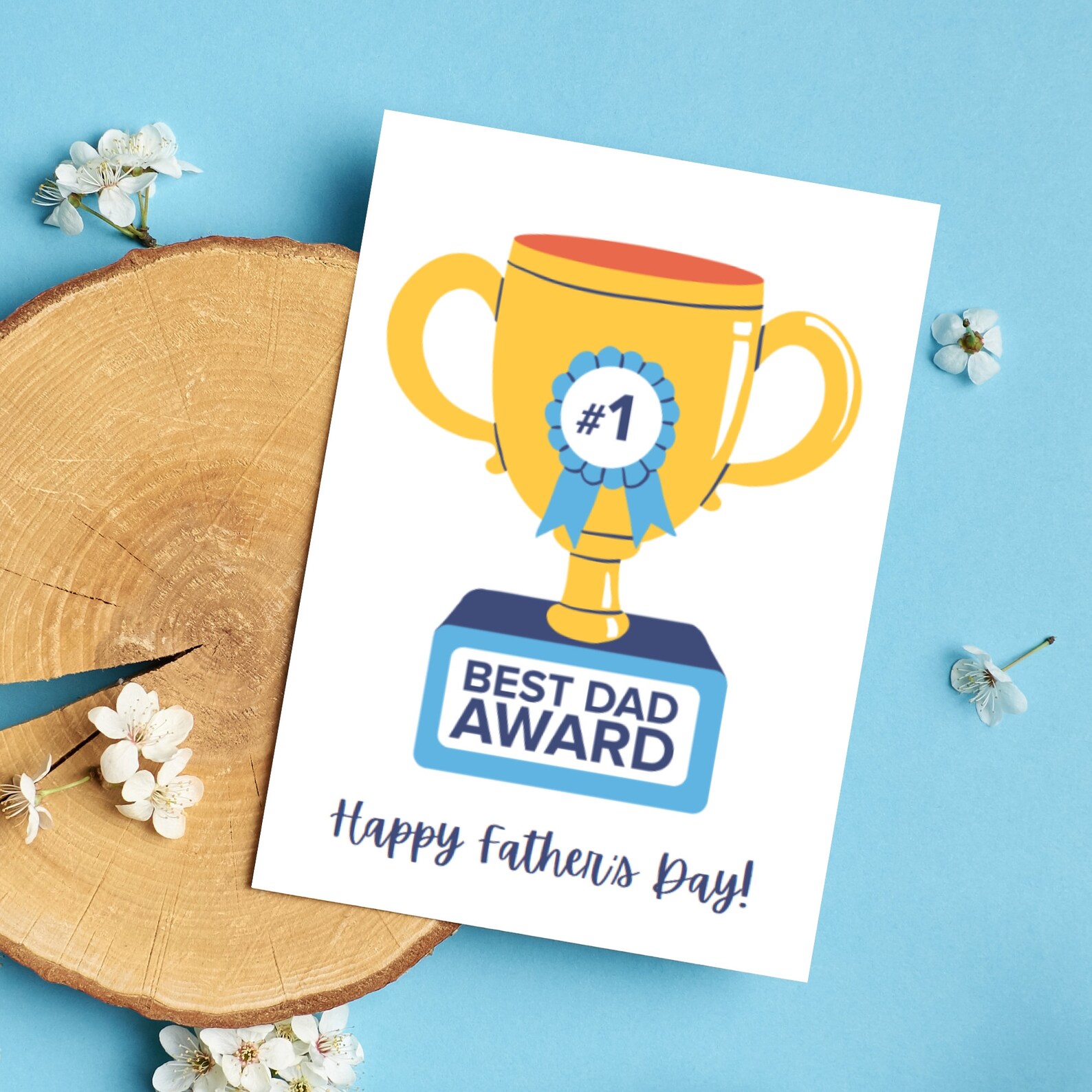 Printable Father's Day Card, Folded Funny Fathers Day Card for Dad ...