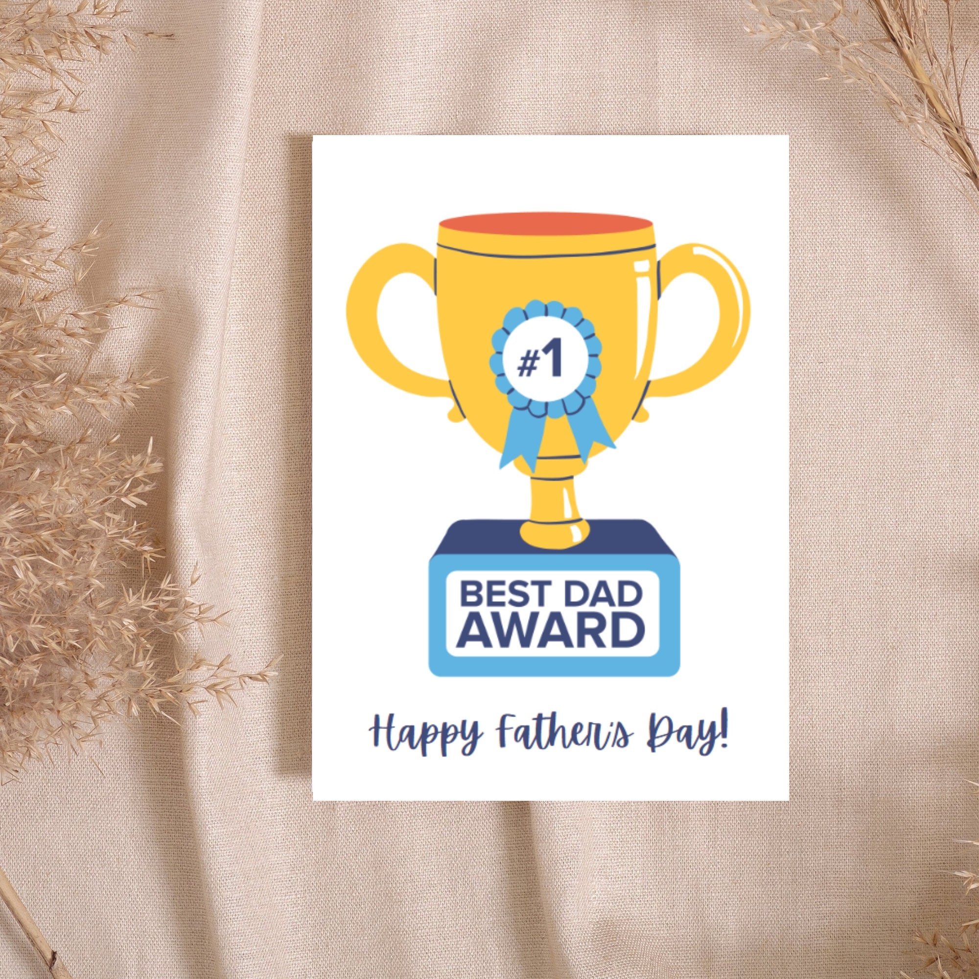 Printable Father's Day Card, Folded Funny Fathers Day Card for Dad ...