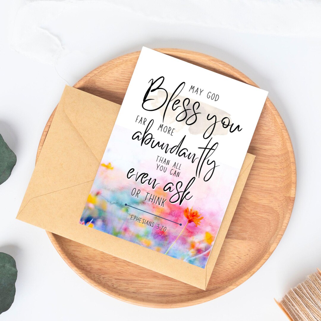 Printable Scripture Birthday Card: Religious Bible Verse (PDF Download ...