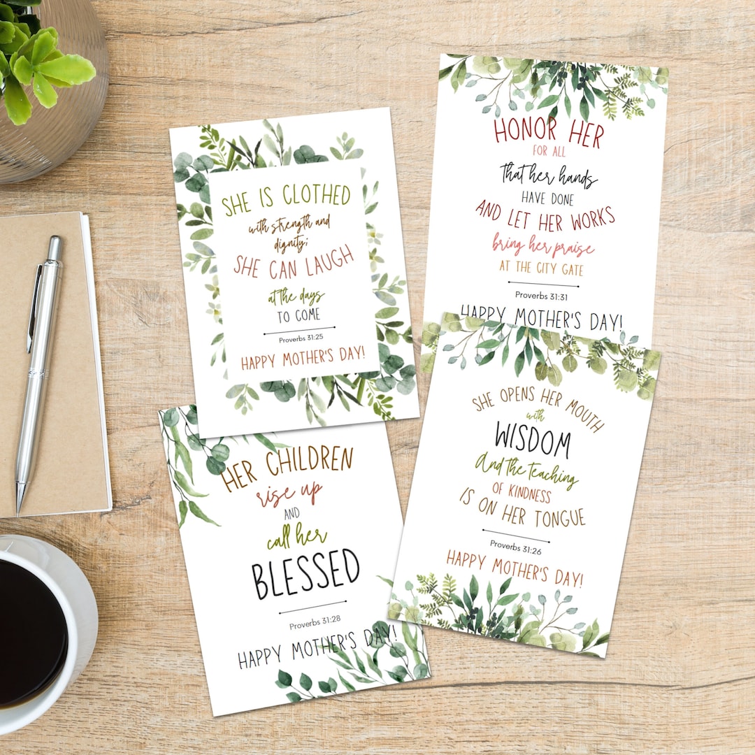Scripture Mothers Day Cards, Printable Mother's Day Cards, Christian ...