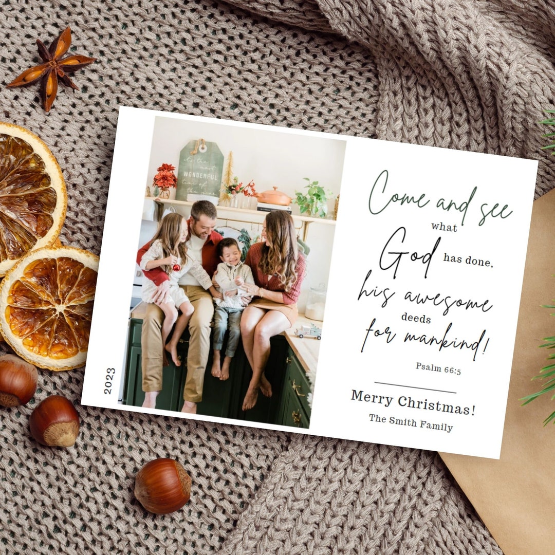 Christian Christmas Cards With Photo, Religious Christmas Card Template ...