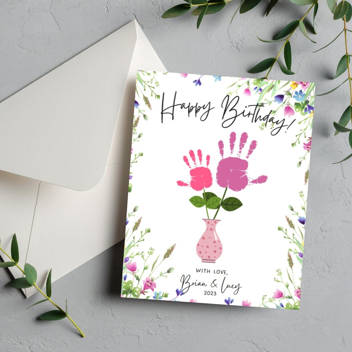 Editable Happy Birthday Handprint Craft From Kids - Etsy UK