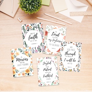 Printable Scripture Greeting Cards, Set of 5 Greeting Cards, Christian ...