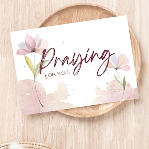 Printable Prayer Cards, Set of 4 Praying for You Cards, Christian Bible ...