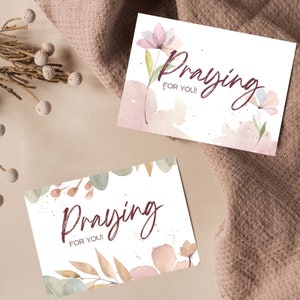 Printable Prayer Cards, Set of 4 Praying for You Cards, Christian Bible ...