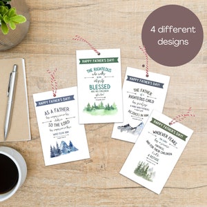 Scripture Father's Day Gift Tags, Printable Father's Day Gift Tags ...