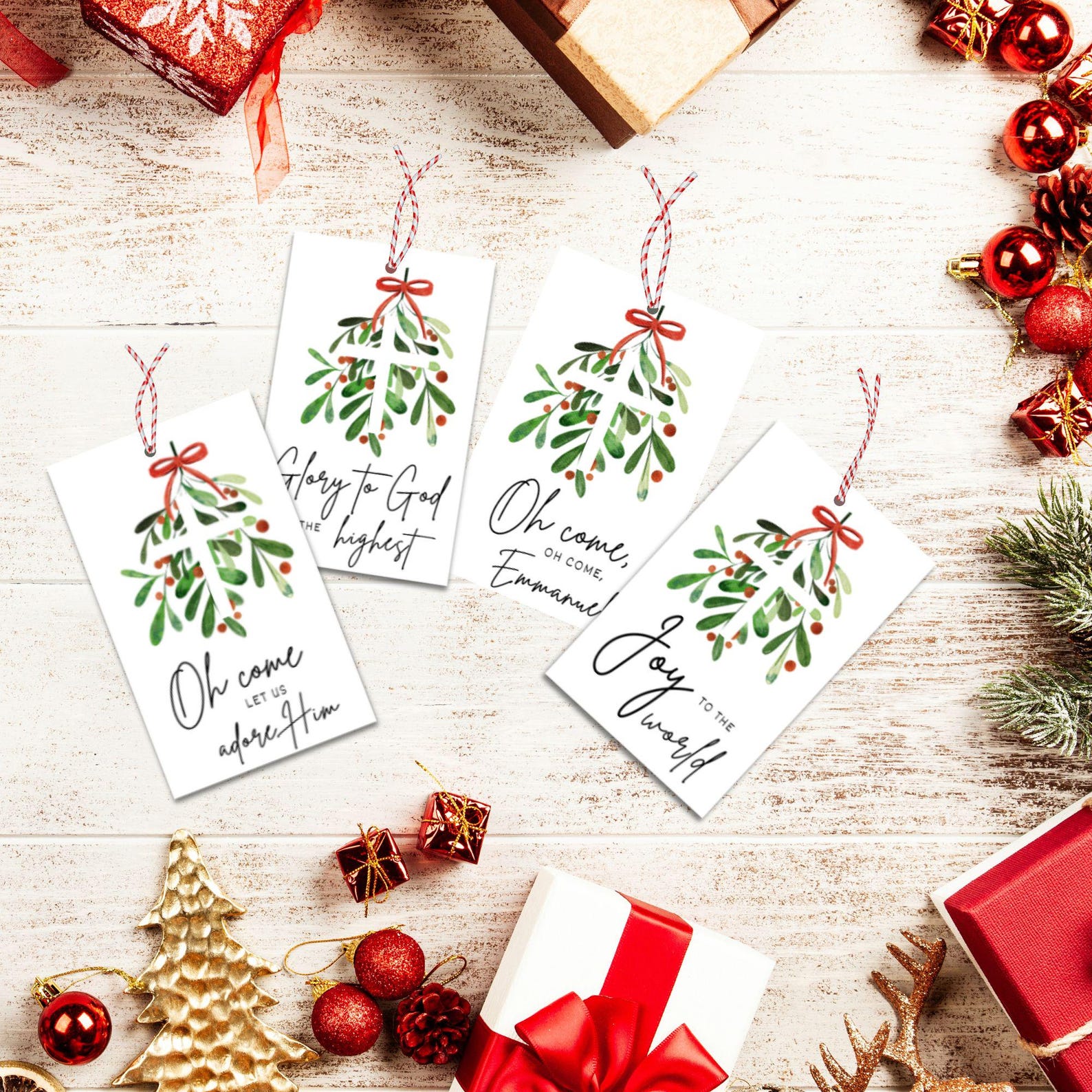 Scripture Christmas Gift Tags, Printable Bible Verse Gift Tags ...