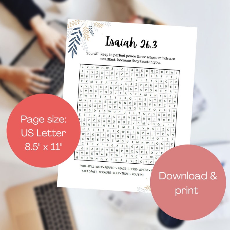 Christian Word Search Puzzle, Bible Verse Word Search 15 Printables ...