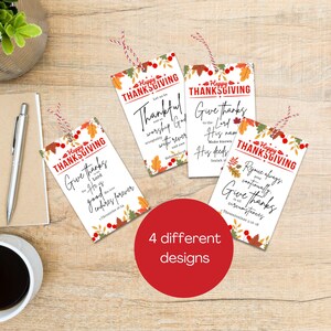 Scripture Thanksgiving Gift Tags: Christian Bible Verse (PDF Download ...