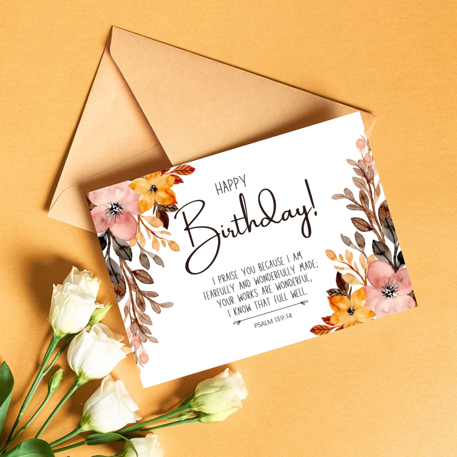 Printable Birthday Card for Friend, Scripture Birthday Card for Her ...