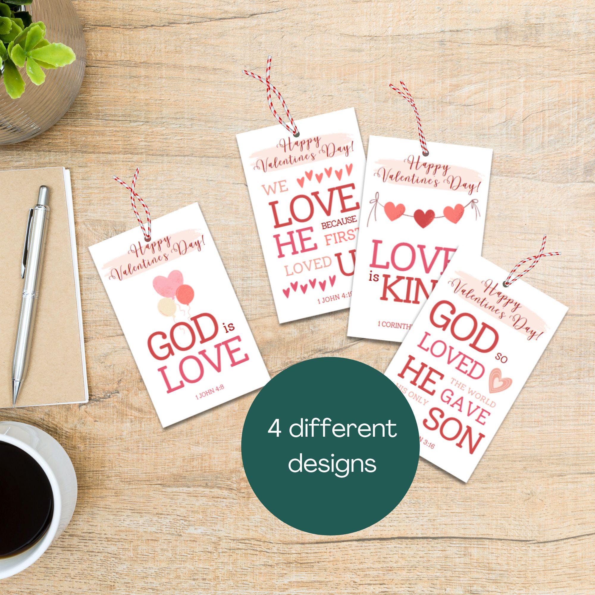Bible Verse Valentine's Day Gift Tags, Printable Scripture Gift Tags ...