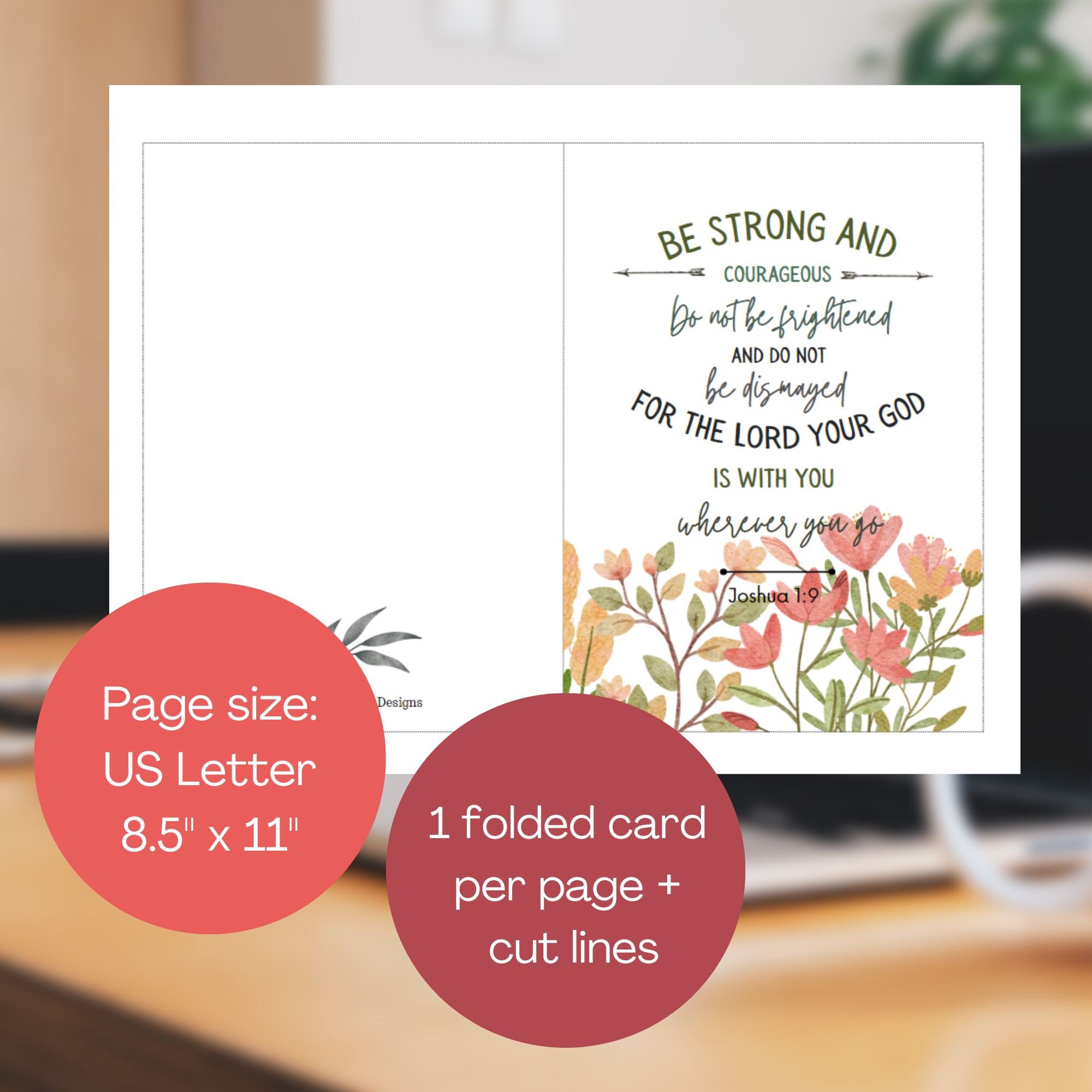 Printable Scripture Greeting Cards: Christian Bible Verse (digital ...