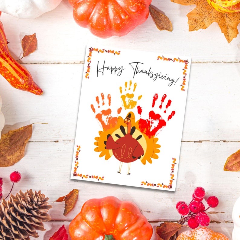 Thanksgiving Handprint Craft: DIY Turkey Gift (instant PDF Download) - Etsy